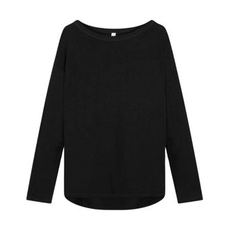 10 Days Femme, Tops, Noir, Taille: 34 FR Manches Longues en Lin