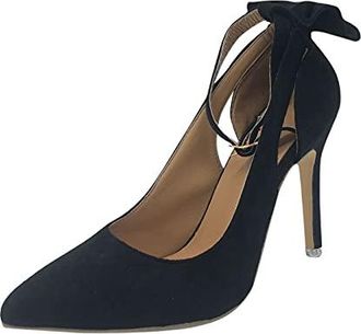 Generic Sandales d&eacute;t&eacute; pour femme avec talon, chaussures pour femme noires, &eacute;l&eacute;gantes, bout pointu, talon pointu, sandales pour femme, antid&eacute;rapantes, sangles 