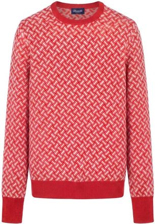 Drumohr Pull &agrave; col rond Razor Blade - Homme - Pulls - Rouge - Taille: 3XL