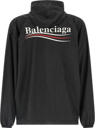 Balenciaga Water-Repellent Technical Anorak Jacket - Black