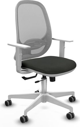 Piqueras y Crespo Schreibtischstuhl mit schwarzen Armlehnen, zylindrisch, h&ouml;henverstellbare Lendenwirbelst&uuml;tze, ausgestattet mit Syncro/Traslack und Schneidschaum, Roll