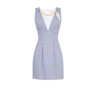 Elisabetta Franchi Femme, Robes, Bleu, Taille: 36 FR Mini-robe avec foulard &agrave; bijoux