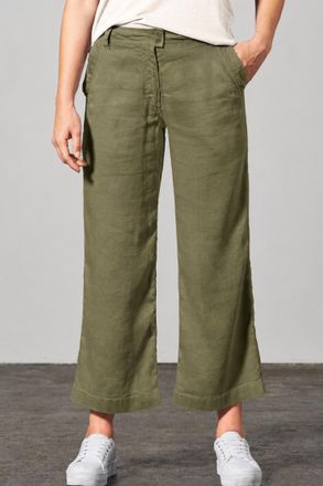Hempage Hempage Damen vegan Culottes High-Rise 7 8 Torfgr&uuml;n