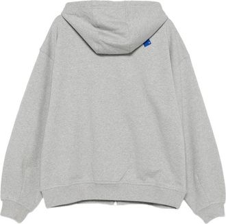 Ader Error Zip-Up Cotton Jersey Hoodie - Gray
