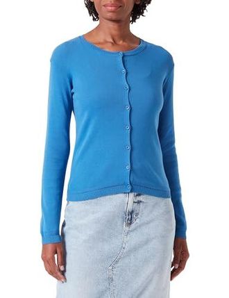 Benetton Maglia Coreana M/L 1091d5558 Cardigan, Bluette 3 m6, S Femme