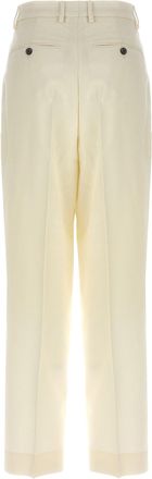 Ami Pleated Wool Trousers - Cream