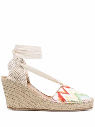Missoni espadrilles compensées à motif zig-zag - Tons neutres