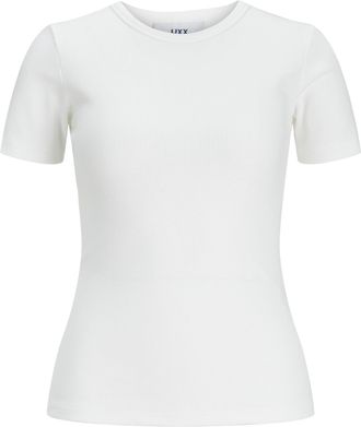 Jack & Jones Jack & Jones Damen JXFRANKIE STR SS Rib Tee JRS T-Shirt, Bright White, XS