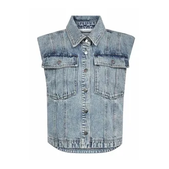 Co'Couture Femme, Vestes, Bleu, Taille: 40 FR Gilets