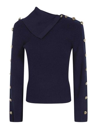Elisabetta Franchi Pull Col Rond - Noir