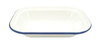 Zenker Kleine rechteckige Kuchenform aus Emaille, Vintage-Design, geeignet f&uuml;r Ofen und Herd, sp&uuml;lmaschinenfest, Ofenblech, Emaille-Kochgeschirr, traditionel