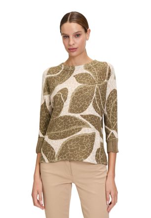Betty Barclay Damen 5235/1127 Pullover, Khaki/Nature, 40