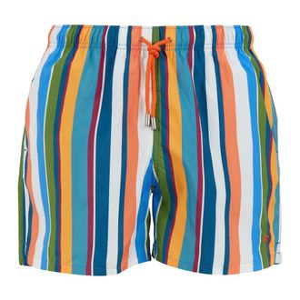 Gallo Gallo, Homme, Maillots de bain, Multicolore, Taille: S Shorts de bain blancs pour hommes à rayures multicolores