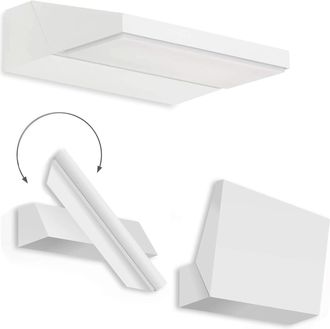 Telefunken LED Au&szlig;enwandleuchte, Au&szlig;enwandlampe, Kopf drehbar, 10 Watt, 1.100 Lumen, 4.000 Kelvin, IP44, Wei&szlig;, 172x141x52mm (LxBxH)