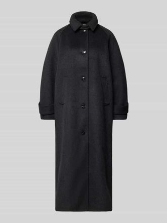 Neo Noir Mantel aus Leinen-Mix mit Stehkragen Modell Keaton