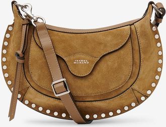 Isabel Marant Sac Moon Pocket En Cuir Velours - - Taupe - Isabel Marant
