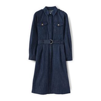 Motivi Hemdblusenkleid aus Denim mit G&uuml;rtel - - Dresses - Damen - Blau - 2XS