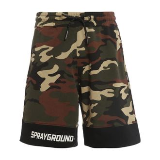 Sprayground Stylische Camo Shorts in Multi Gr&uuml;n - - Shorts - Herren - Mehrfarbig - M