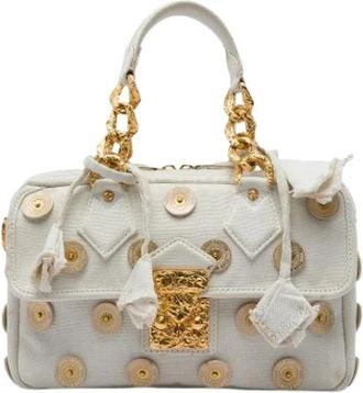 Louis Vuitton Pre-owned Polka Dots Panama Tinkerbell Bag - Femme - Pre-owned - Blanc - Taille: ONE Size