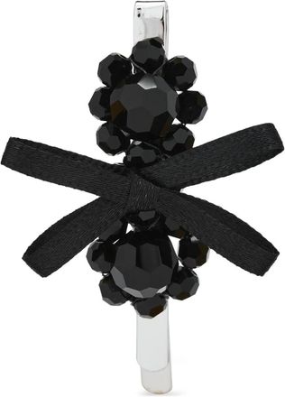 Simone Rocha chouchou à noeud orné de perles - Noir