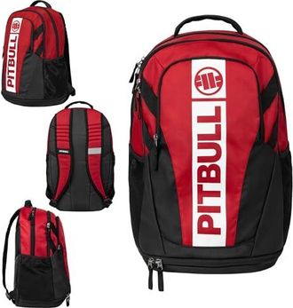 Pitbull Sac &agrave; dos PIT BULL West Coast Hilltop II pour homme - Rouge, universel - Sac &agrave; dos d&eacute;colier avec compartiment pour ordinateur portable