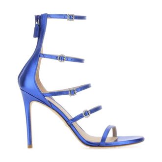 Stuart Weitzman Femme, Chaussures, Bleu, Taille: 38 1/2 EU Sandales Dusk en Cuir Bleu Électrique