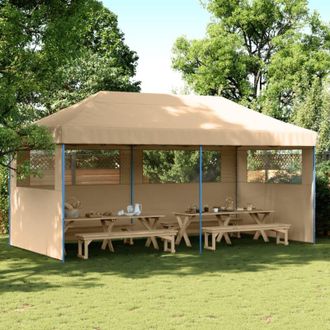 vidaXL Vidaxl - Tente de r&eacute;ception pliable escamotable avec 3 parois lat&eacute;rales