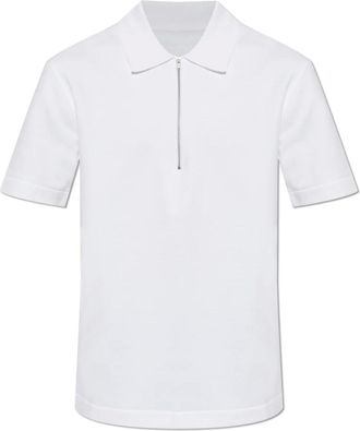 Jil Sander Homme, Tops, Blanc, Taille: XL Polo en Piqu&eacute; de Coton