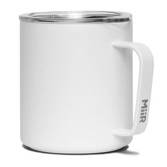 MiiR Campingbecher, vakuumisoliert, Edelstahl mit Schiebedeckel, BPA-frei, wei&szlig;, 40 ml