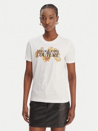 Versace Jeans Couture T-Shirt 80HAHE02 CJ00E Wei&szlig; Regular Fit