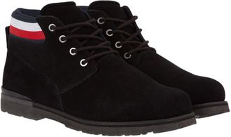 Tommy Hilfiger Herren Low Boot Stiefel Core Suede Boot Wildleder, Schwarz (Black), 41