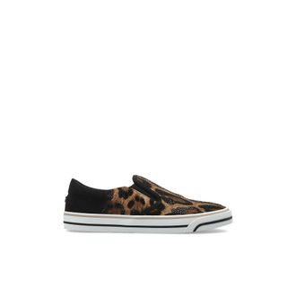 Dolce & Gabbana Sailing Sneakers aus bedrucktem Canvas - - Shoes - Damen - Braun - 38 1/2 EU