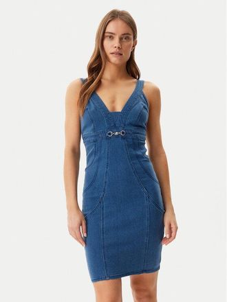 Guess Jeanskleid W5GK75 D5LK0 Blau Regular Fit