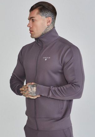 Siksilk Sweatjacke SikSilk Herren Graue Essentials Poly Trainingsjacke