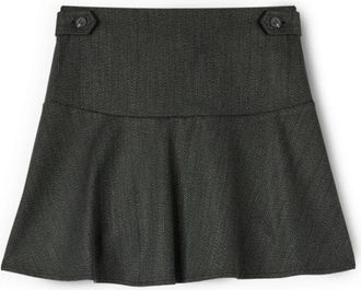 Motivi Femme, Jupes, Gris, Taille: 40 FR Mini-jupe trap&egrave;ze