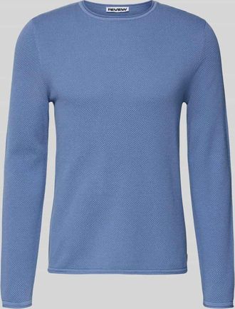 Review Basic Strickpullover mit Rundhalsausschnitt und Rollkanten