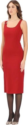 Patrizia Pepe Femme, Robes, Rouge, Taille: 38 FR Essential Midi Dress