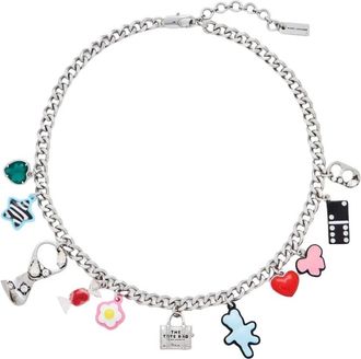 Marc Jacobs Femme, Accessoires, Gris, Taille: ONE Size Pendentif Cha&icirc;ne Collier Fermoir &agrave; Griffe de Homard