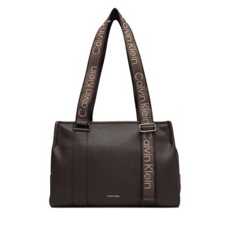 Calvin Klein Handtasche Calvin Klein Webbing Adj Strap Tote LV04F3644G Braun