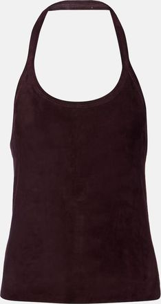 Stouls Top Cherry aus Veloursleder