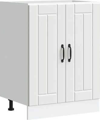 vidaXL Vidaxl - Meuble de base de lavabo Lucca blanc bois dingénierie