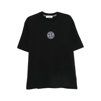Stone Island Homme, Tops, Noir, Taille: 2XL T-Chemises