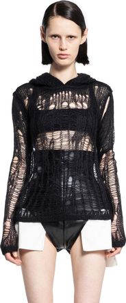 Rick Owens Spider hoodie in Net Knit