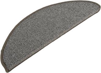 vidaXL Stufenmatten 15 Stk. 65x21x4 cm Grau Halbrund Groß Vidaxl