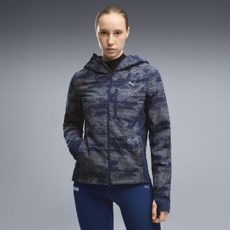 Puma Run Brightstride Bedruckte Jacke mit PrimaLoft Isolierung Damen, Kleidung, Blau, XXL