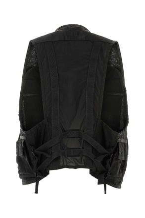 Stone Island Mens Black Nylon Vest Exterior: Giacche E Gilet Jacket