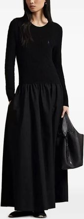 Polo Ralph Lauren cable-knit maxi dress - Schwarz