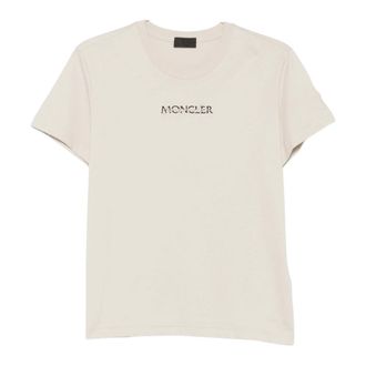 Moncler Femme, Tops, Beige, Taille: 40 FR T-shirt col rond