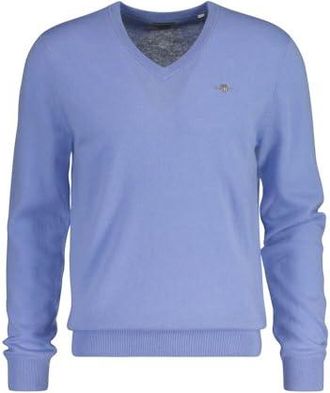 GANT Laine dagneau Extra Fine avec col en V Sweater, Clear Sky, XXL Hommes