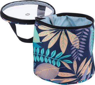 DOITOOL Praktische Wollaufbewahrungstasche aus Oxford Langlebiger Garn Organizer mit Handriemen Geräumige Strickgarn Tasche Kleiner Runder Aufbewahrungsbeutel